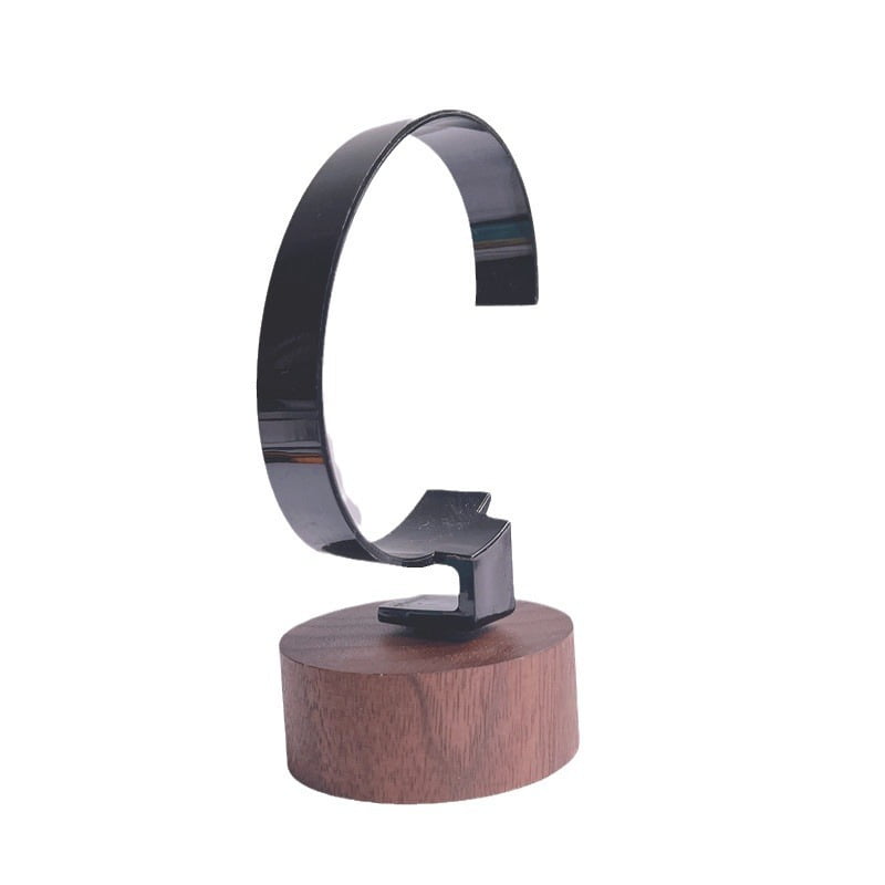 ITSELFER Elegant Watch Display Stand Holder with Black Walnut Wood Base ...
