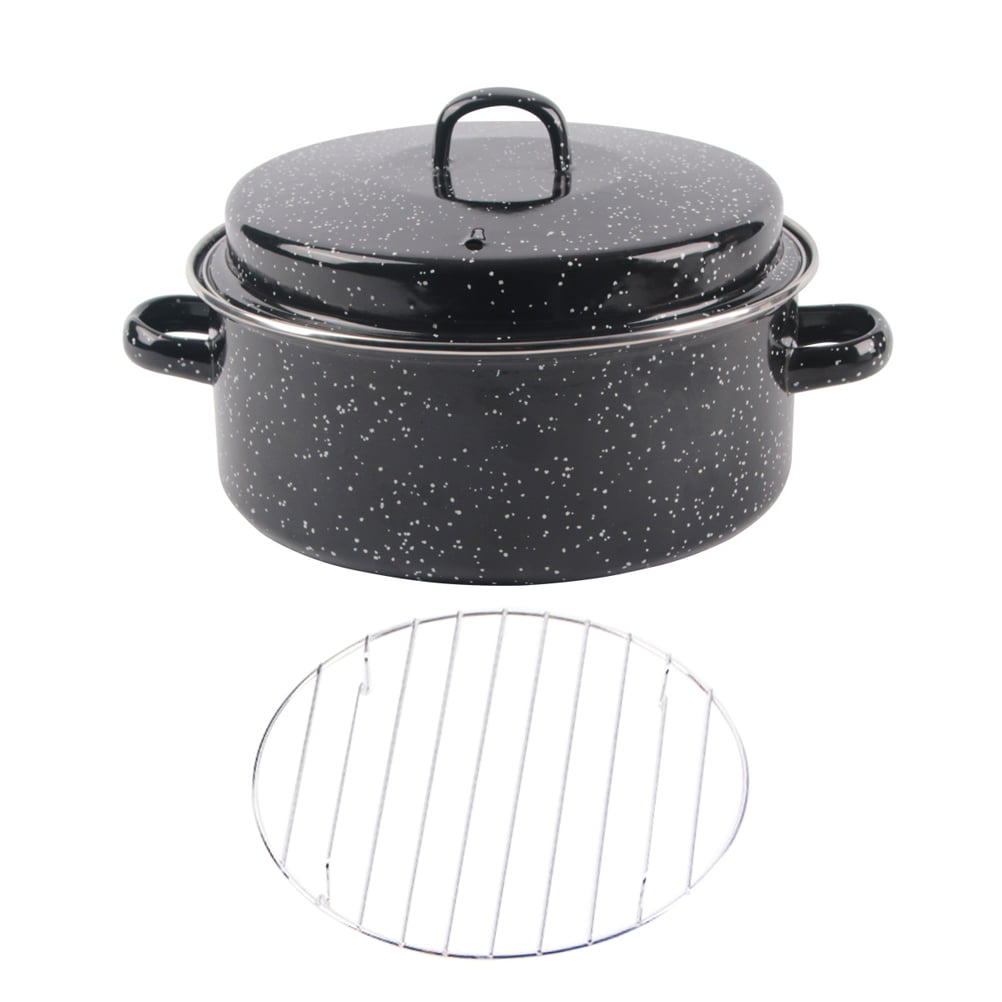 ITSELFER Enameled Roasting Pan with Lid Roasting Pot Barbecue Baked ...