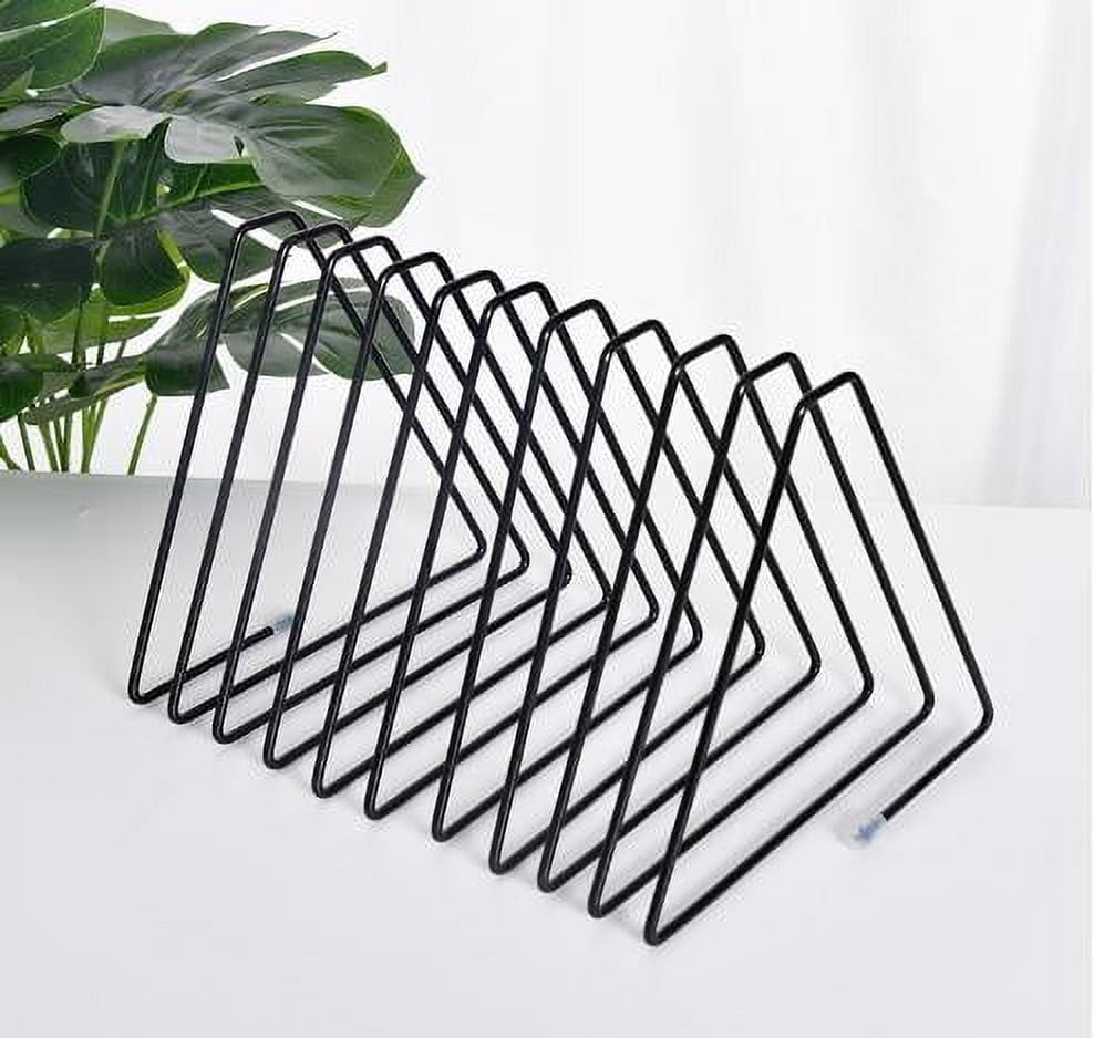 ITSELFER File Holder Stand Triangle Metal Wire Desktop Book Organizer ...