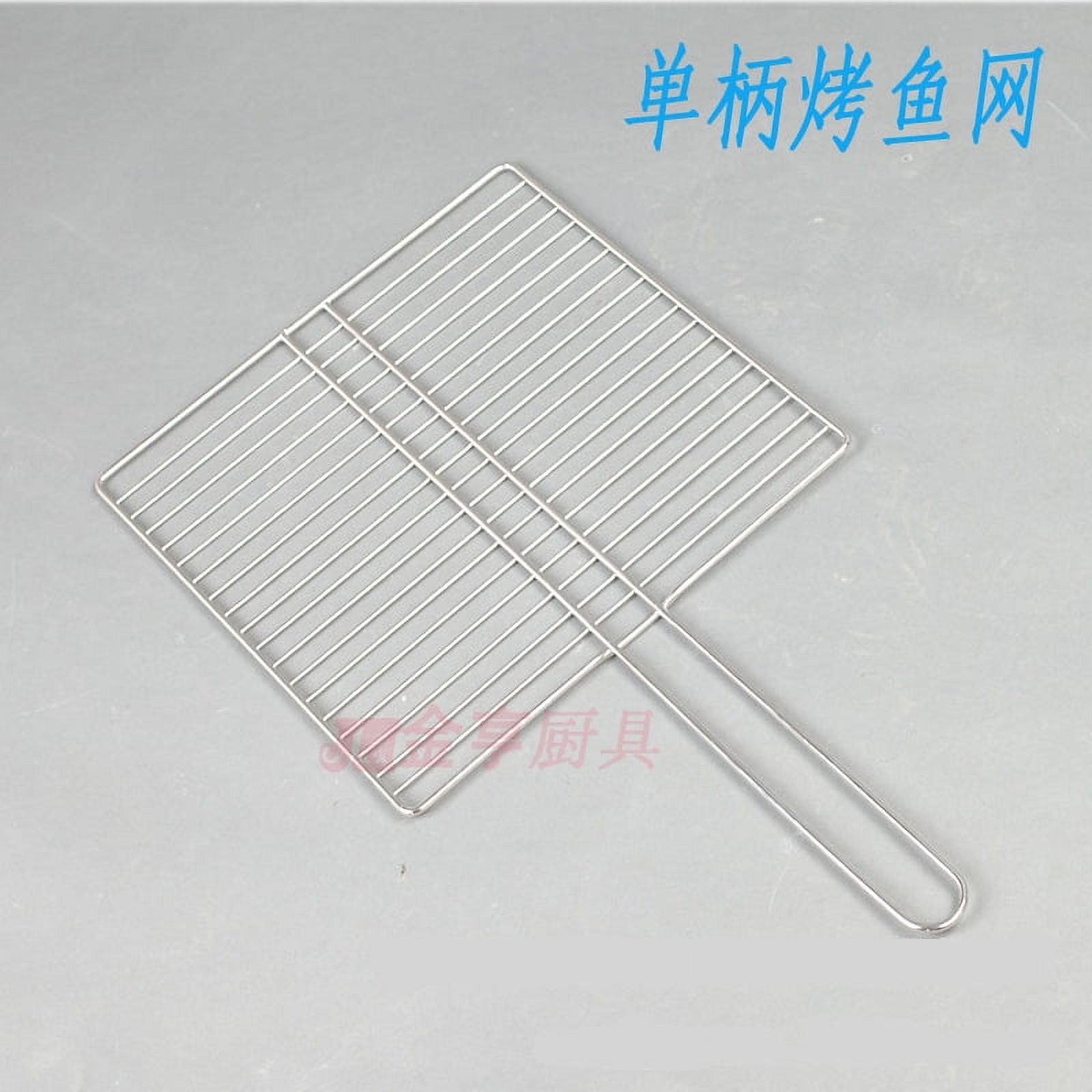 ITSELFER Heavy-Duty Handle Fish Grill Net for Outdoor BBQ Metal ...