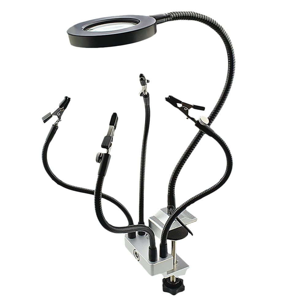 ITSELFER LED Glass Desktop LED Magnifier 360 Degree Lamp Repair ...