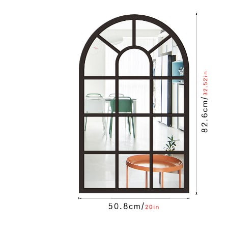 ITSELFER Large Arched Decorative Window Wall Decal Removable Self ...