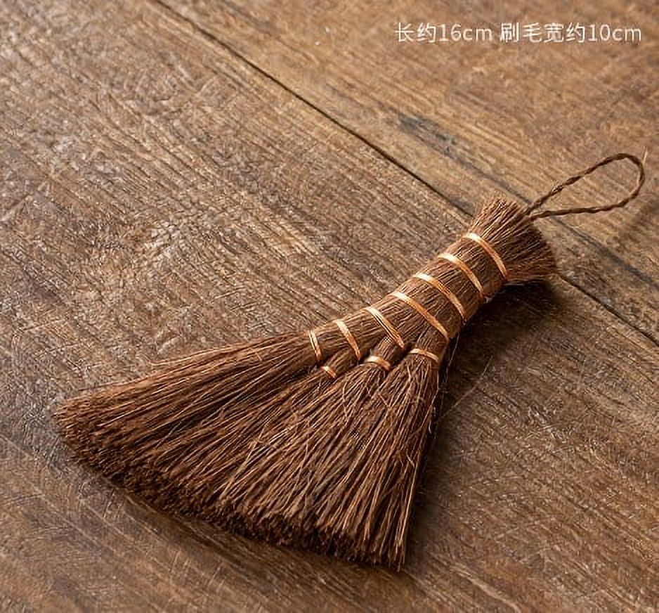 ITSELFER Mini Broom Wooden Handheld Cleaning Broom for Desk Household ...