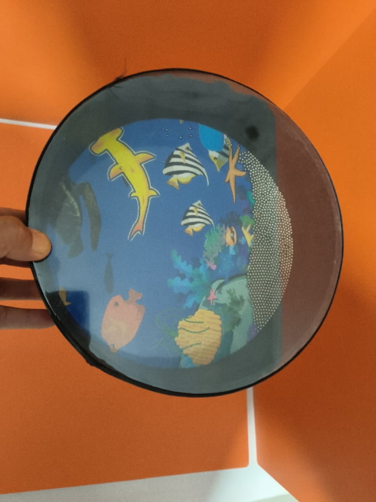 ITSELFER Ocean Sound Drum Wave Bead Ocean Hand Percussion Drum With ...