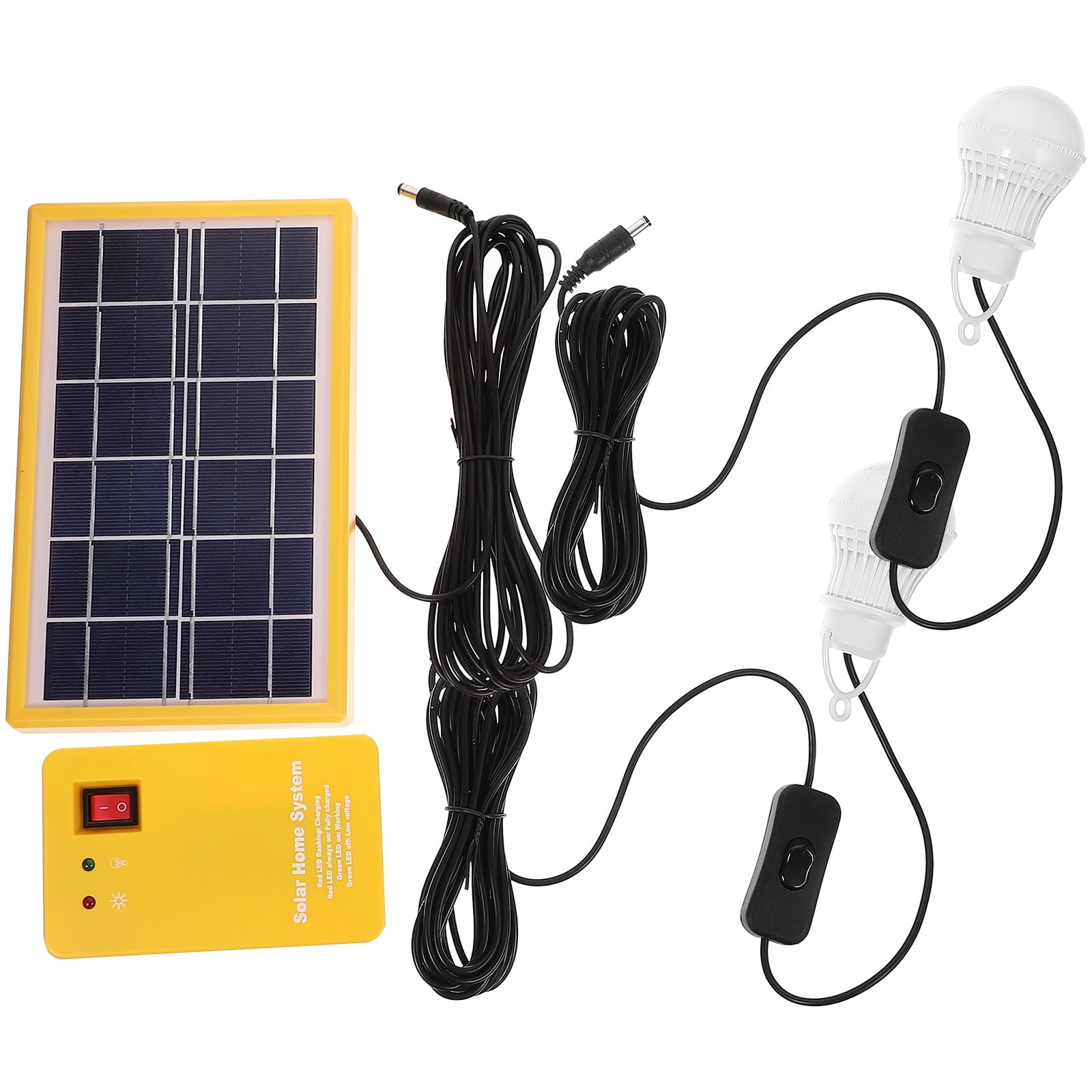 ITSELFER Outdoor Portable Solar Home System Kit DC Solar Panel Power ...