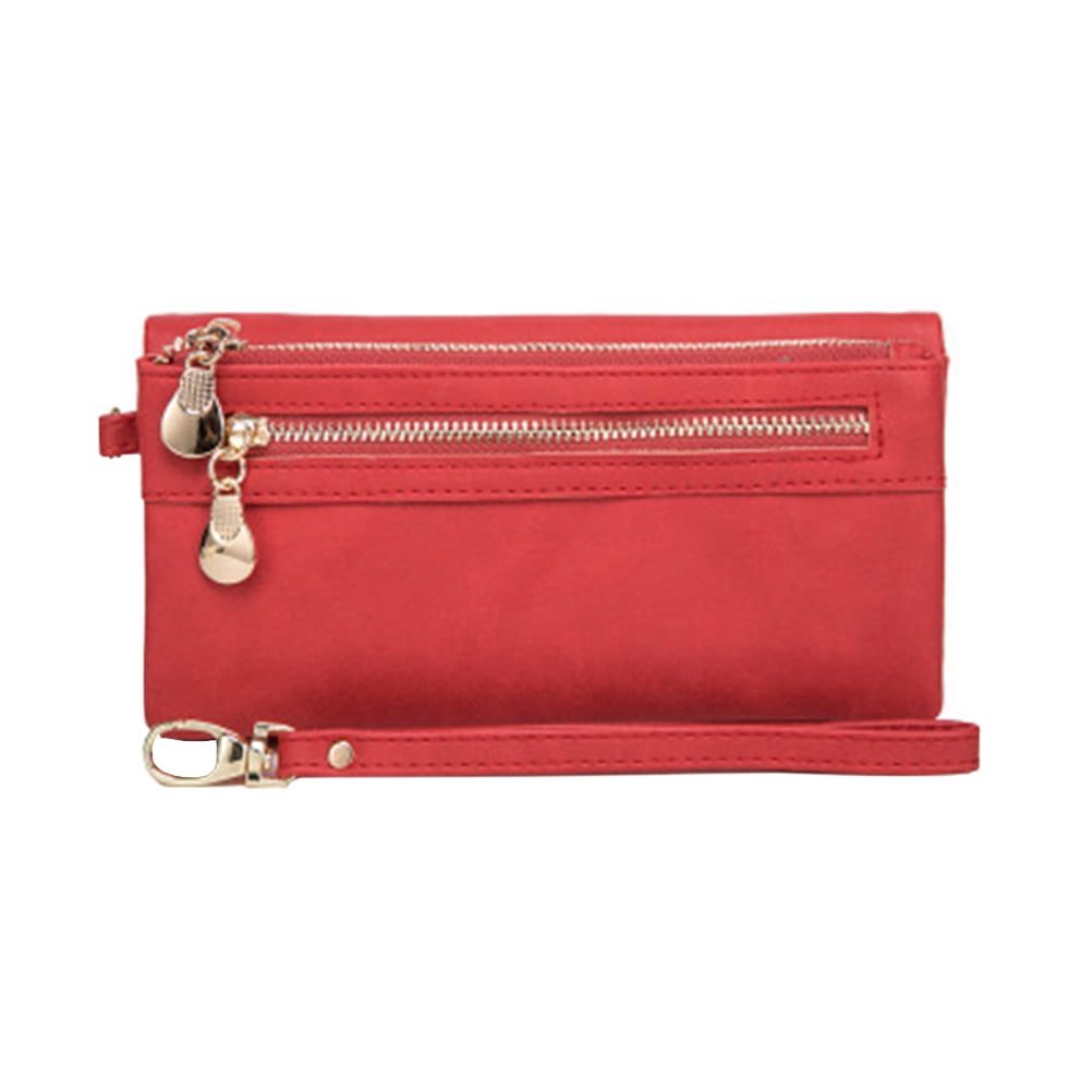 ITSELFER PU Leather Vintage Handbag Billfold Long Wallet Multipurpose ...