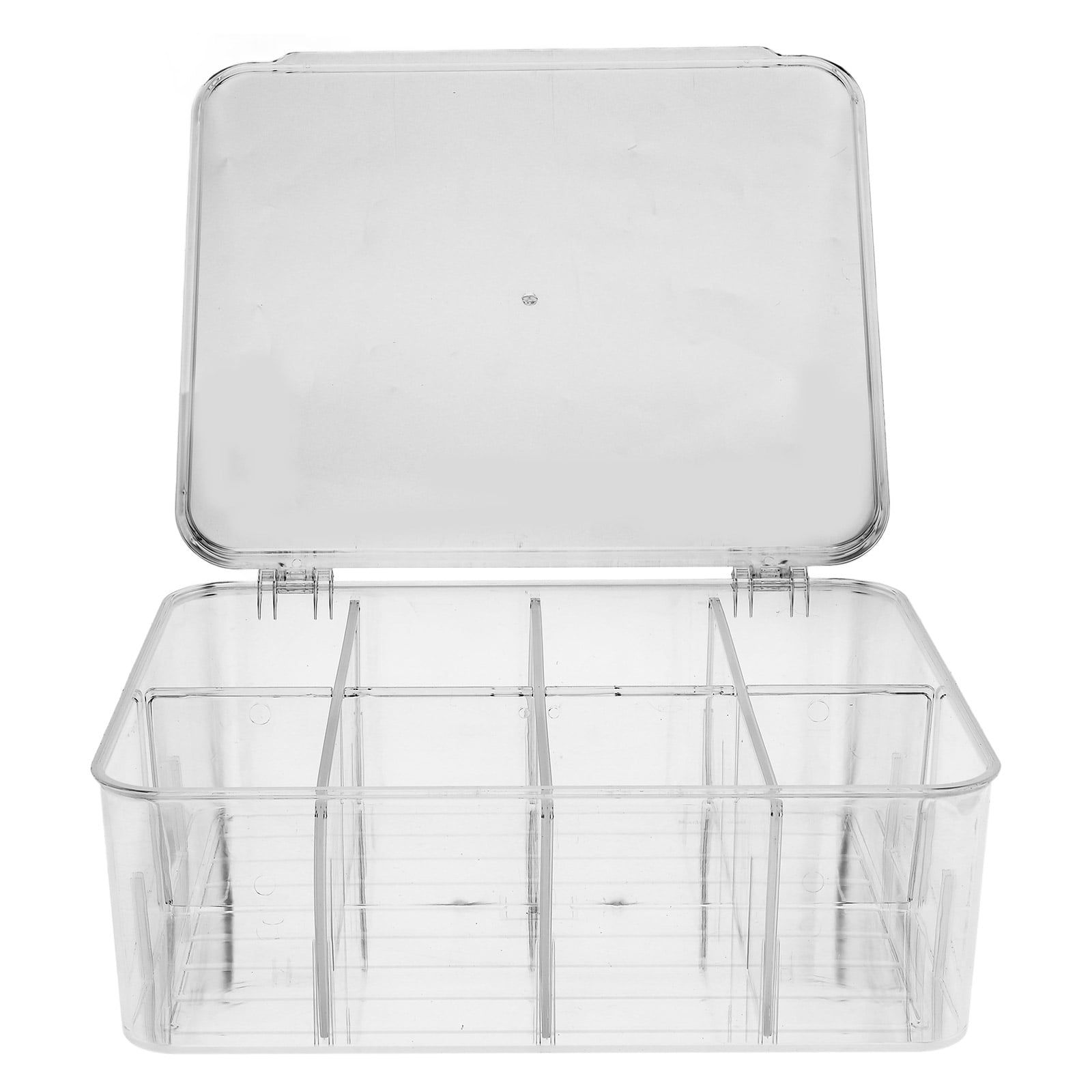 ITSELFER Plastic Divided Box 8-compartment Box Clear Box Clear ...