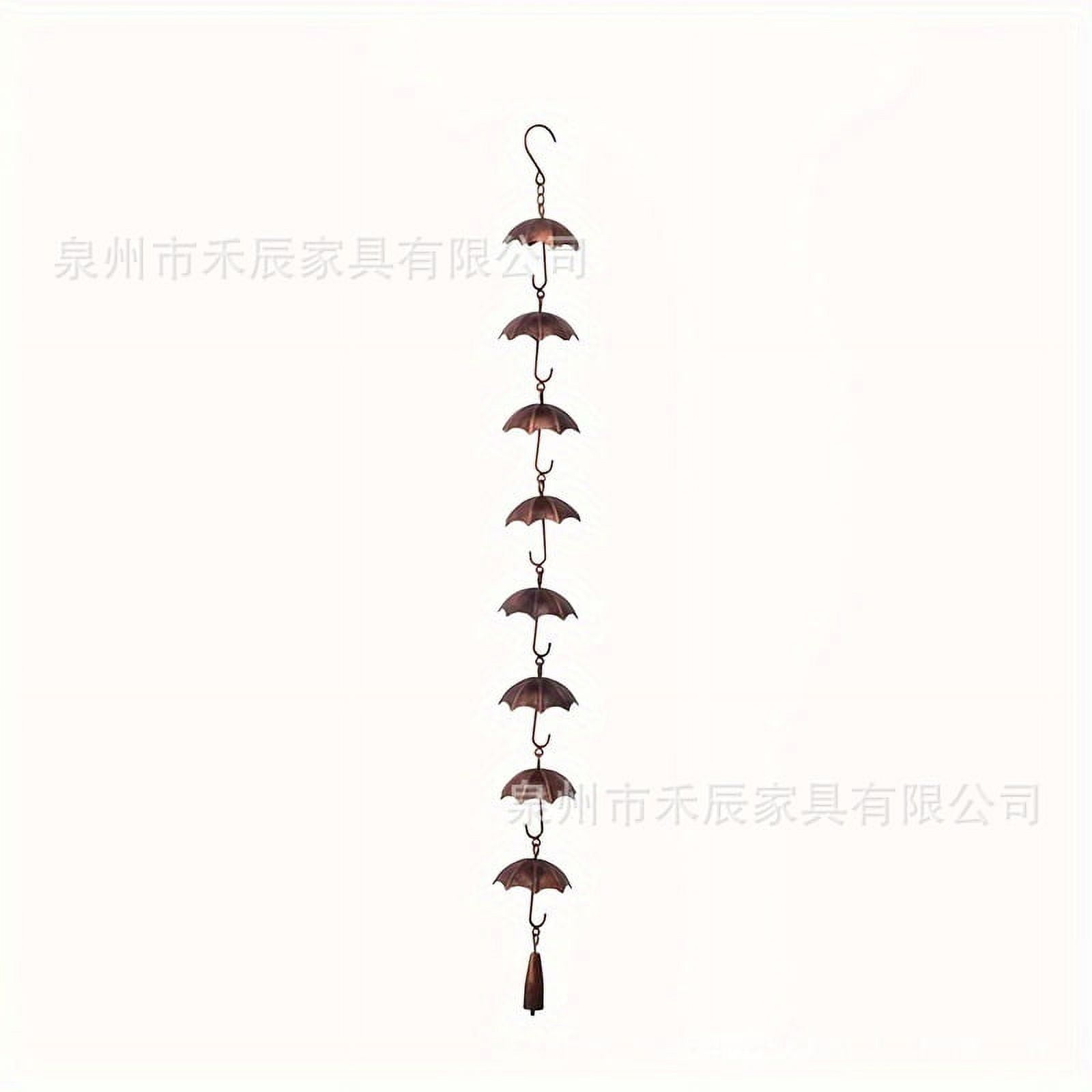 ITSELFER Rain Chain Bell for Gutter Downspout Vintage Wind Chime ...