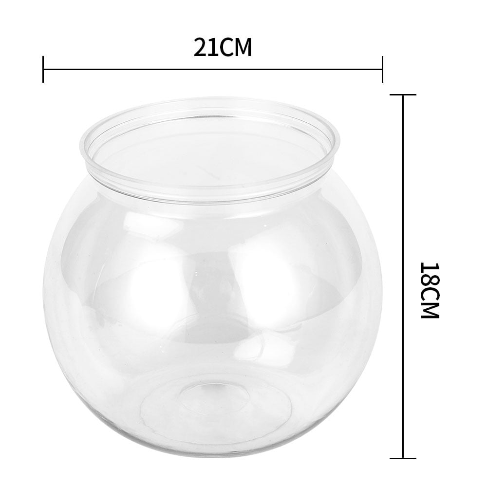 ITSELFER Small Fish Bowl for Clear Viewing Shatterproof Desktop Small ...