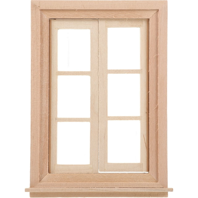 ITSELFER Small Wood Window Decor Miniature Furniture Mini Furniture Toy ...