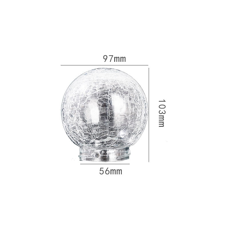 ITSELFER Solar Globe Light Lampshade Glass Lawn Solar Light Cover ...