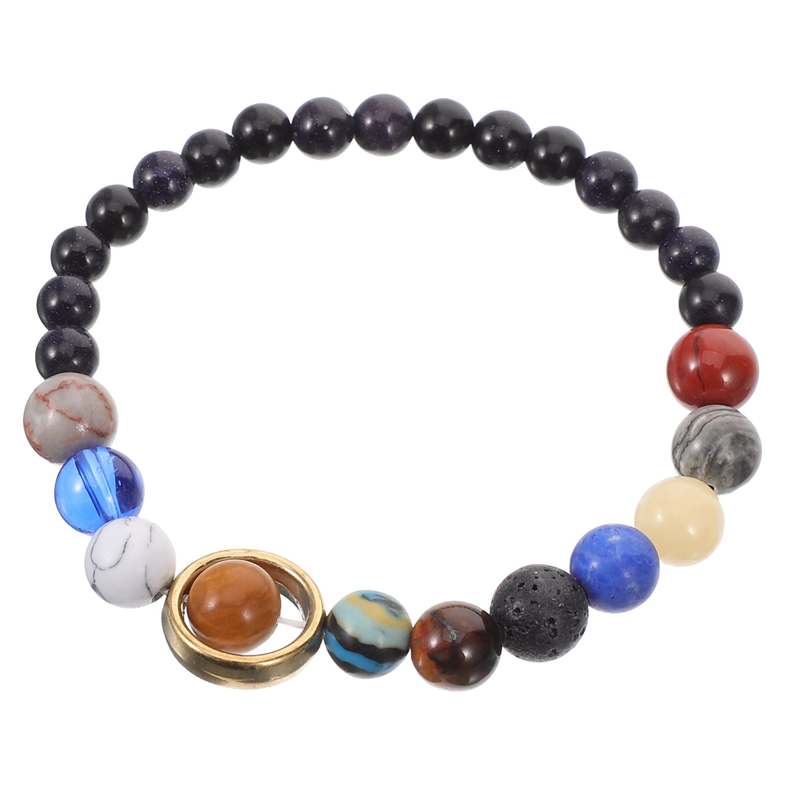 ITSELFER Solar System Bracelet Universe Beaded Bracelet Hand Wrist ...