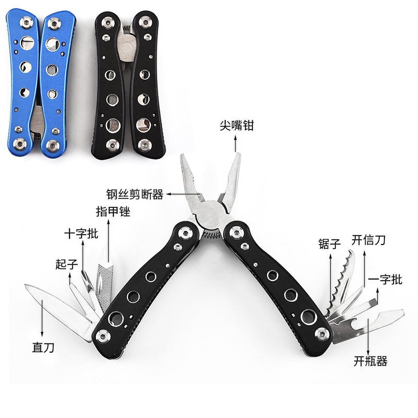 ITSELFER Stainless Steel 6-hole Multi-tool Pliers Travel Utility ...
