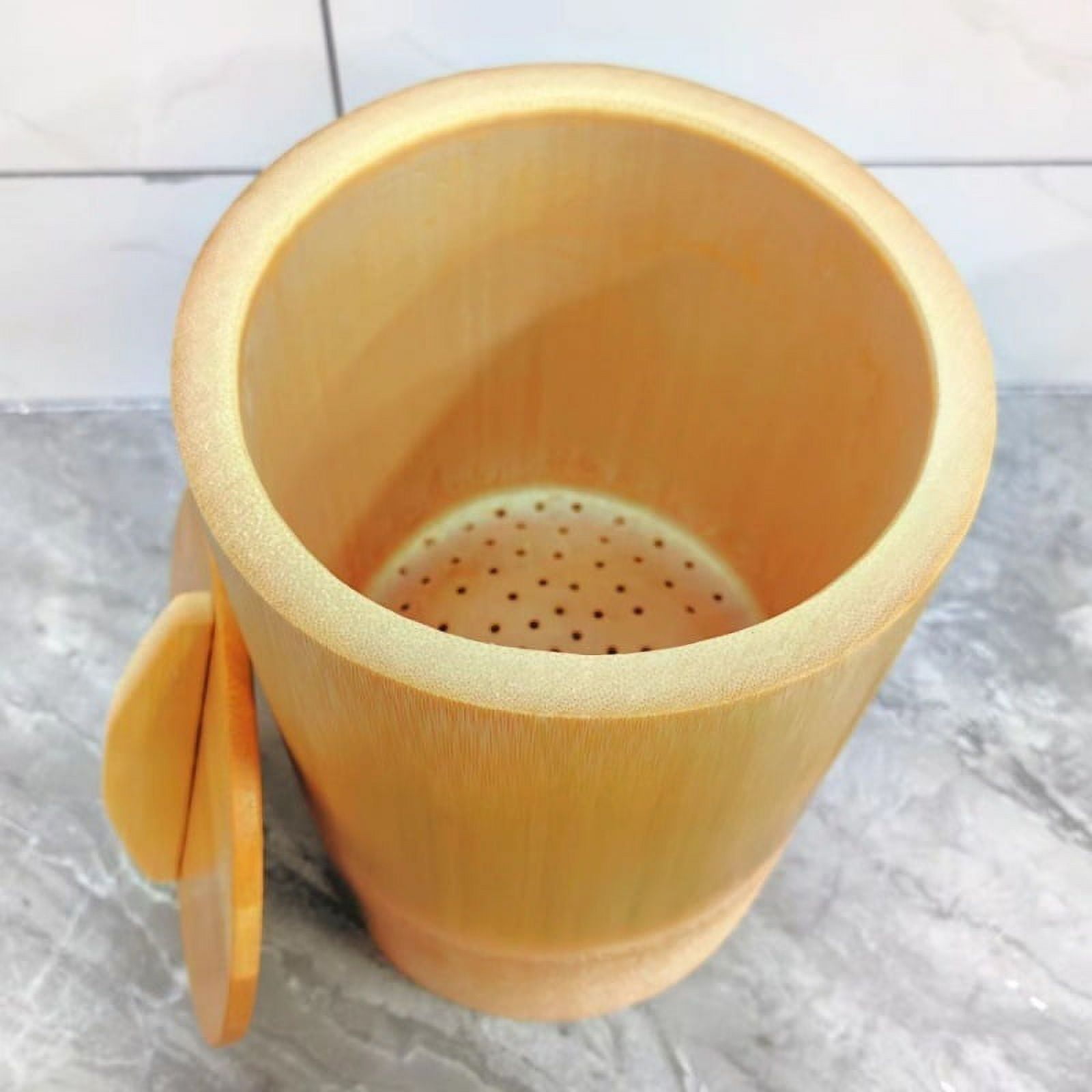 ITSELFER Sticky Rice Basket Rice Steamer Bucket Thailand Handmade Cup ...