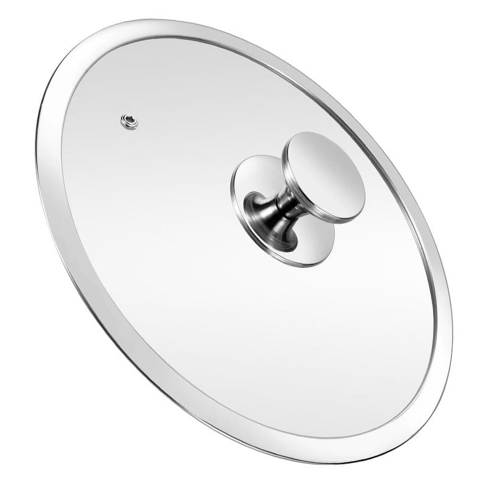 ITSELFER Tempered Glass Lid For Pots And Pans Stainless Steel Rim ...