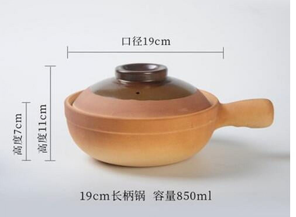 ITSELFER Traditional Clay Pot Chinese Clay Cooking Pot with Lid Single ...