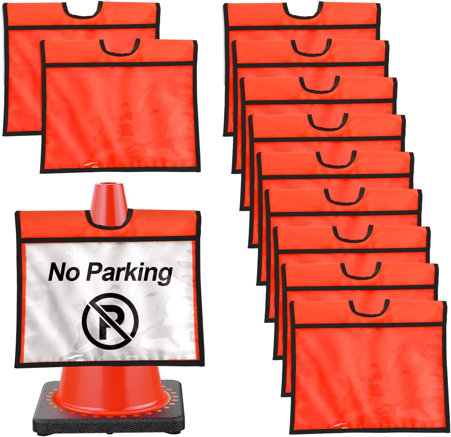 ITSELFER Traffic Cone Sleeve Safety Traffic Signs Caution Sign Outdoor ...