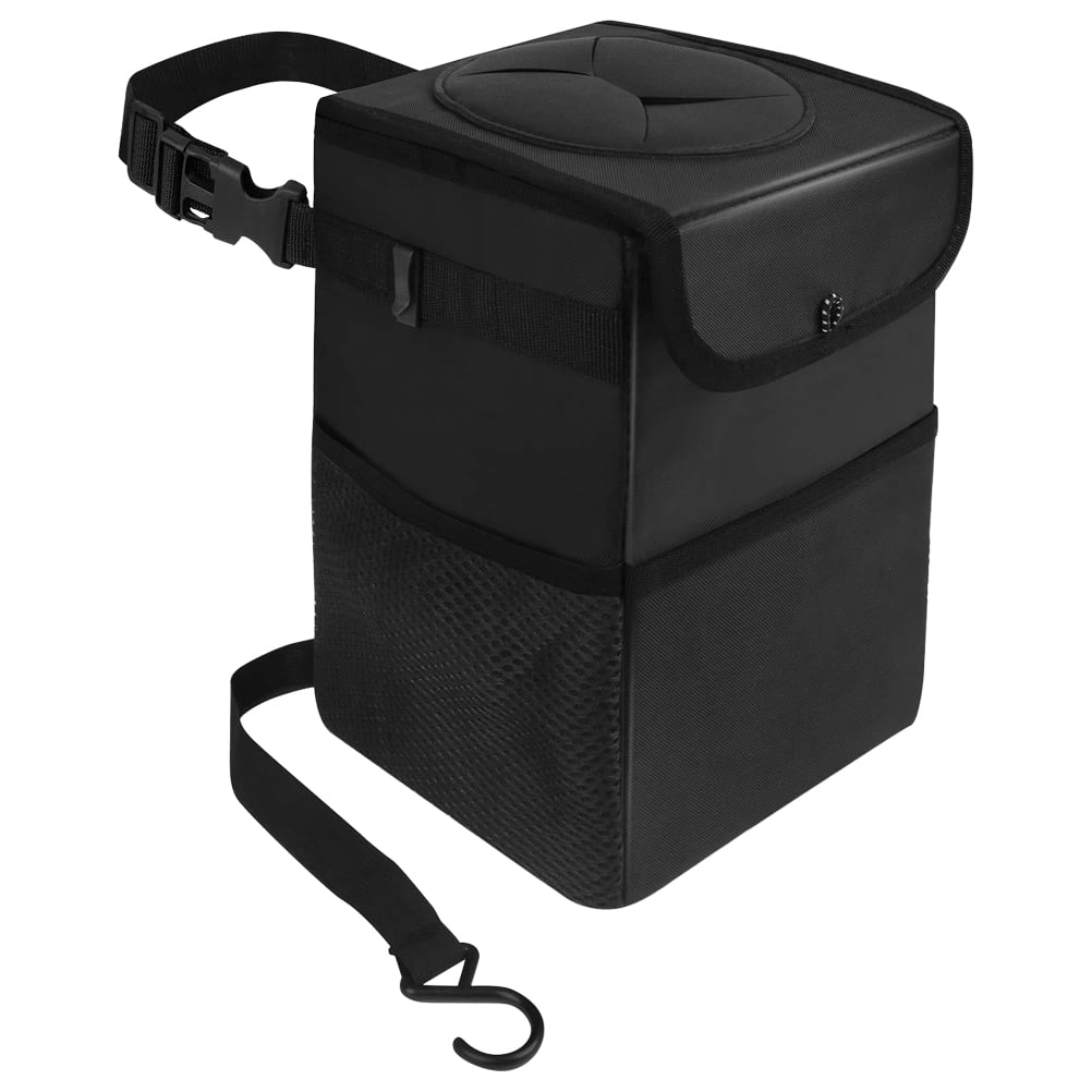 ITSELFER Vehicle Trash Bin Folding Trash Bucket Car Trash Organizer ...