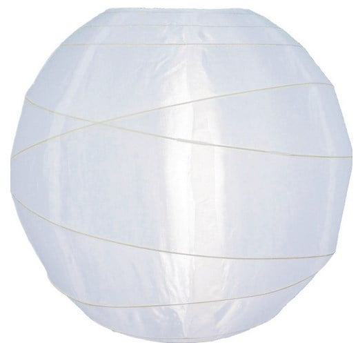 ITSELFER White Round Silk Cloth Lantern 12 Inch Decorative Chinese ...