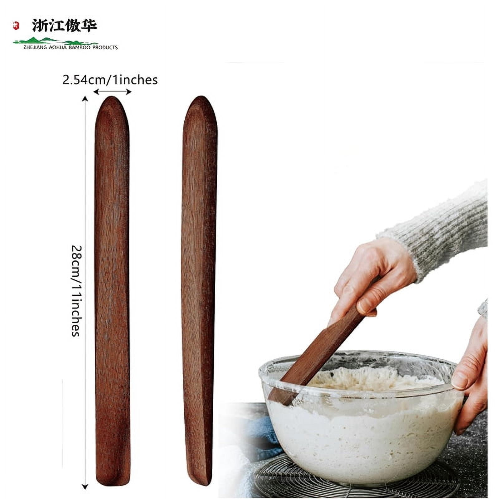 ITSELFER Wooden Sourdough Bread Mixing Stir Stick Sourdough Whisk ...