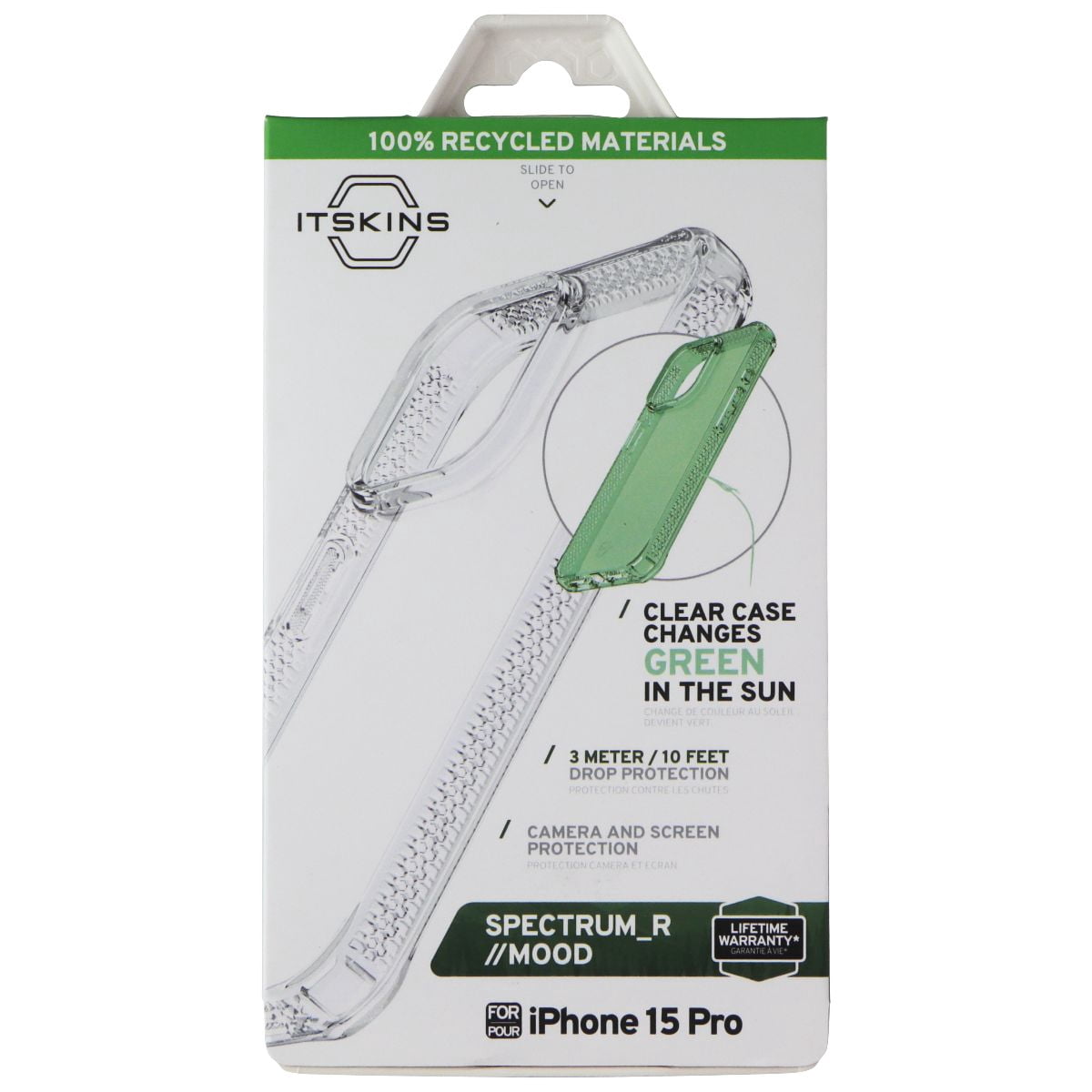 ITSKINS Spectrum_R Mood Case for Apple iPhone 15 Pro Light Green ...