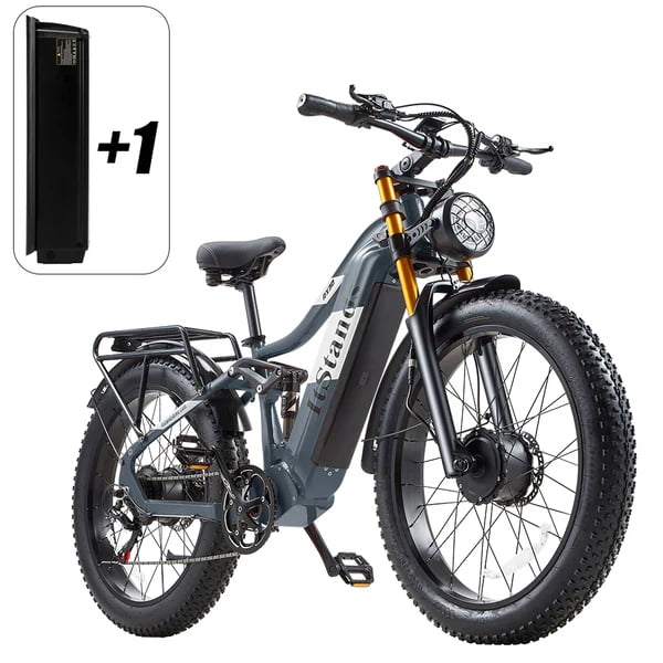 ITSTANDS AWD Dual Motors 2000W E-Mountain Bike for Adult 48V 60/30AH ...