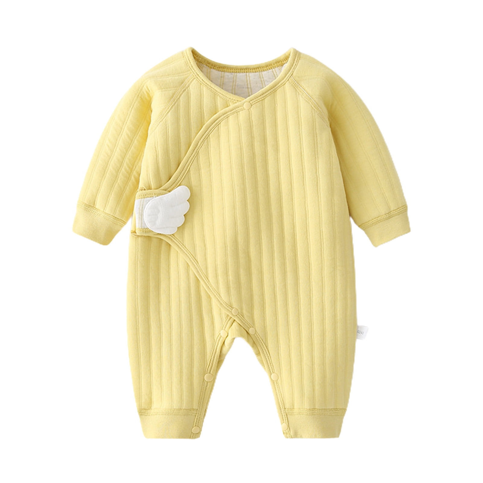 ITSUN Newborn Polyester Baby Bodysuit One-Piece, Yellow, 1-3 Months ...