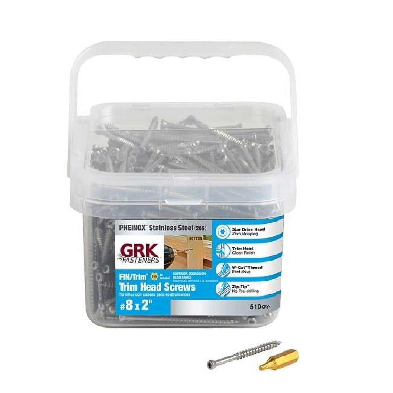 ITW Brands 4899605 No 8 x 2 in. 305 Stainless Steel Trim Head Screw ...