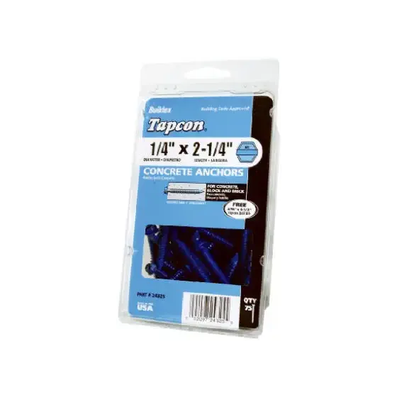 ITW Buildex 24315 Tapcon Concrete Hex Head Screw Anchors 1/4 By 1-1/4 ...