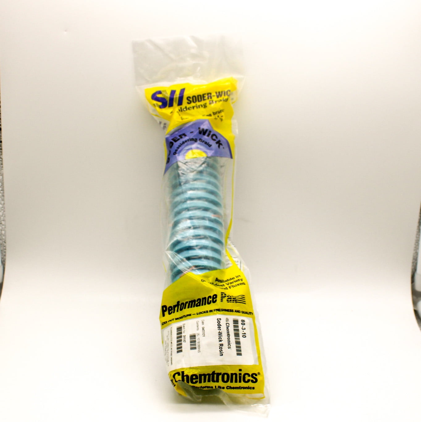 ITW Chemtronics 80-3-10 Soder-Wick Rosin 0.080"/2.0mm-Green Desoldering ...