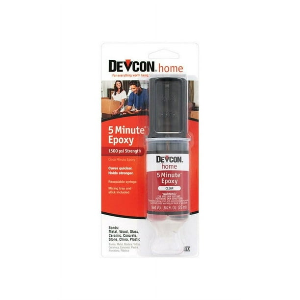 Devcon 5 Minute Epoxy 1 oz Dev-Tube Syringe DEVS208 Epoxies - Walmart Business Supplies