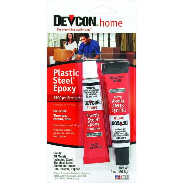 ITW Devcon 52345 Devcon Metal Repair Epoxy Steel Filled Waterproof 2 ...