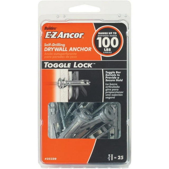 ITW E-Z Ancor 25320 - Toggle Lock 100 lb. Self-Drilling Drywall Anchor ...