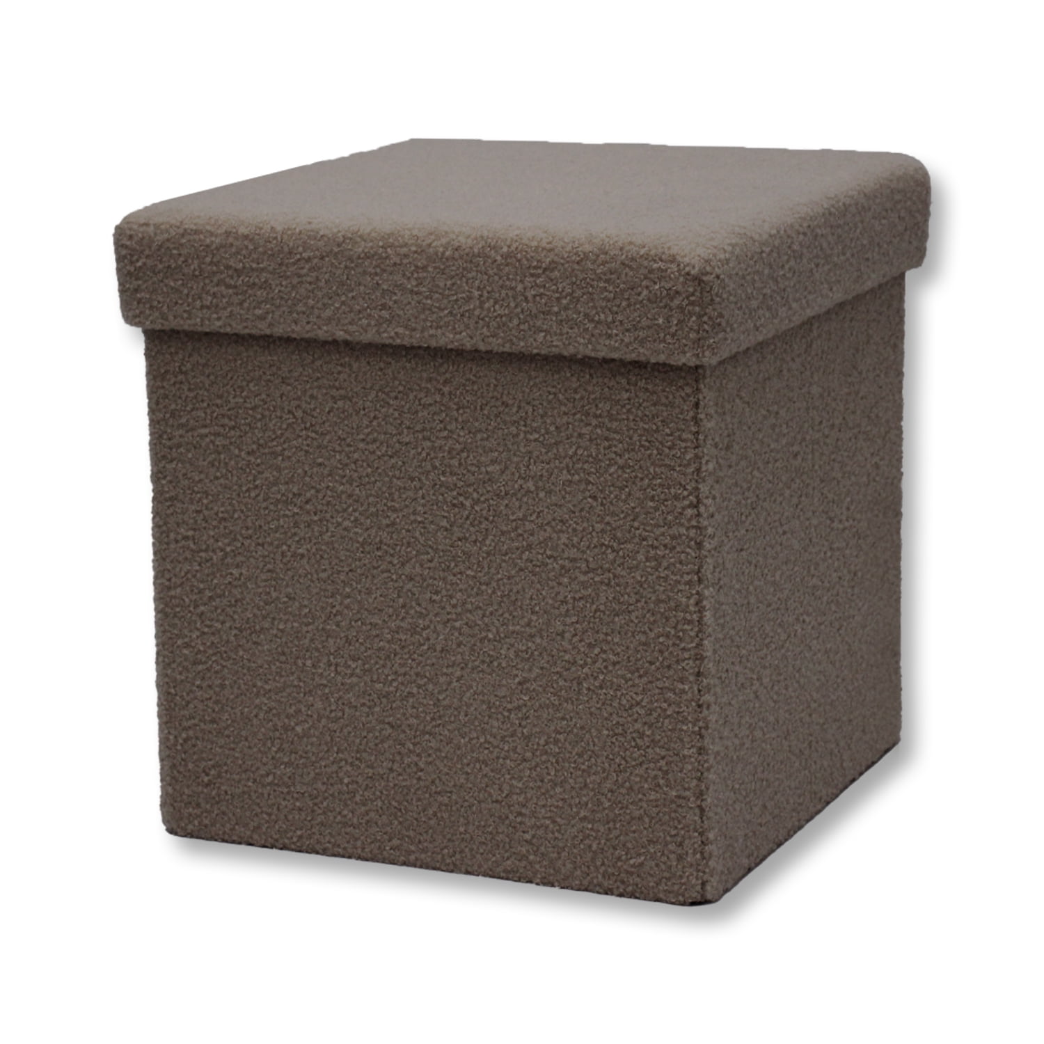 ITY International - Plush Fabric Foldable Ottoman/Footrest with Storage ...