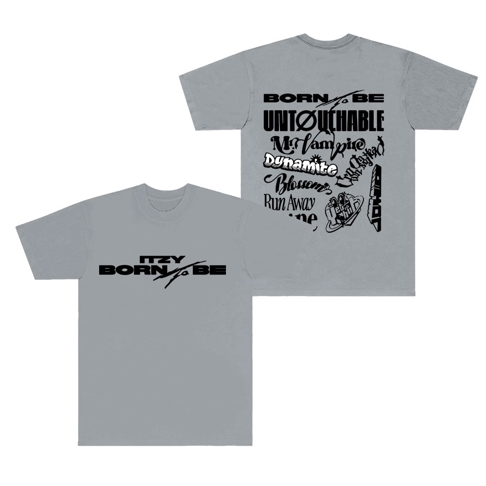 ITZY Born To Be Tour Merch T-shirts New Logo Short Sleeve Tee Cosplay ...