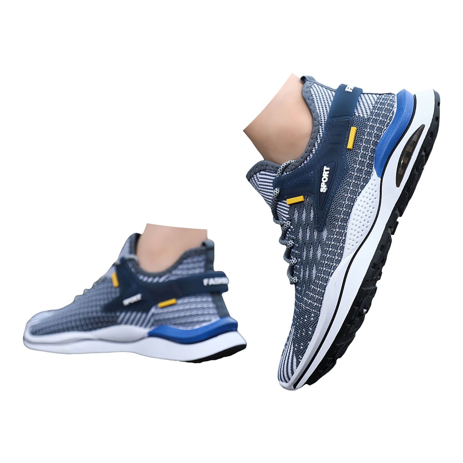IUJOSY Walking Shoes for Men Slip on Fashion Sneakers Lace up Air ...