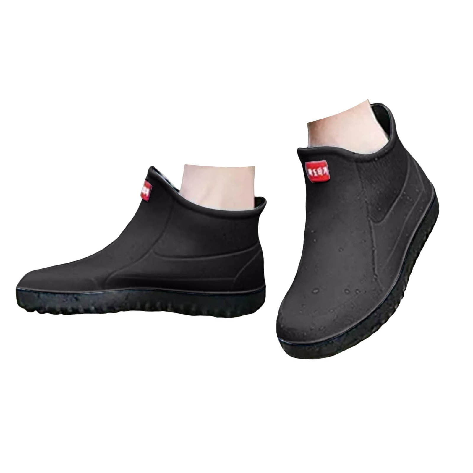 IUJSOY Ankle Rain Boots Men Anti-Slip Womens Rain Boots Waterproof ...