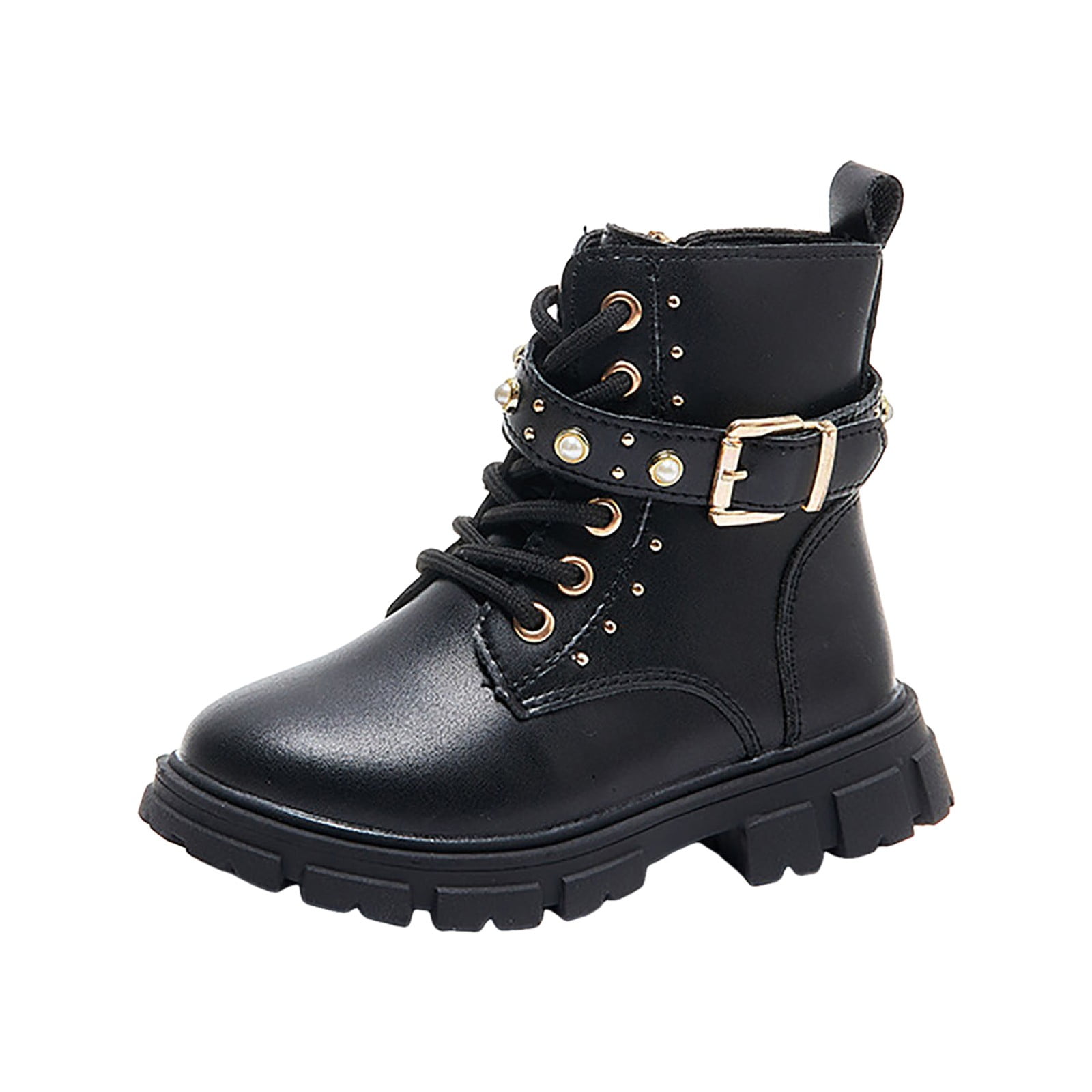 IUJSOY Childrens Boots Trendy Short Boots for Girls Lace up Winter ...