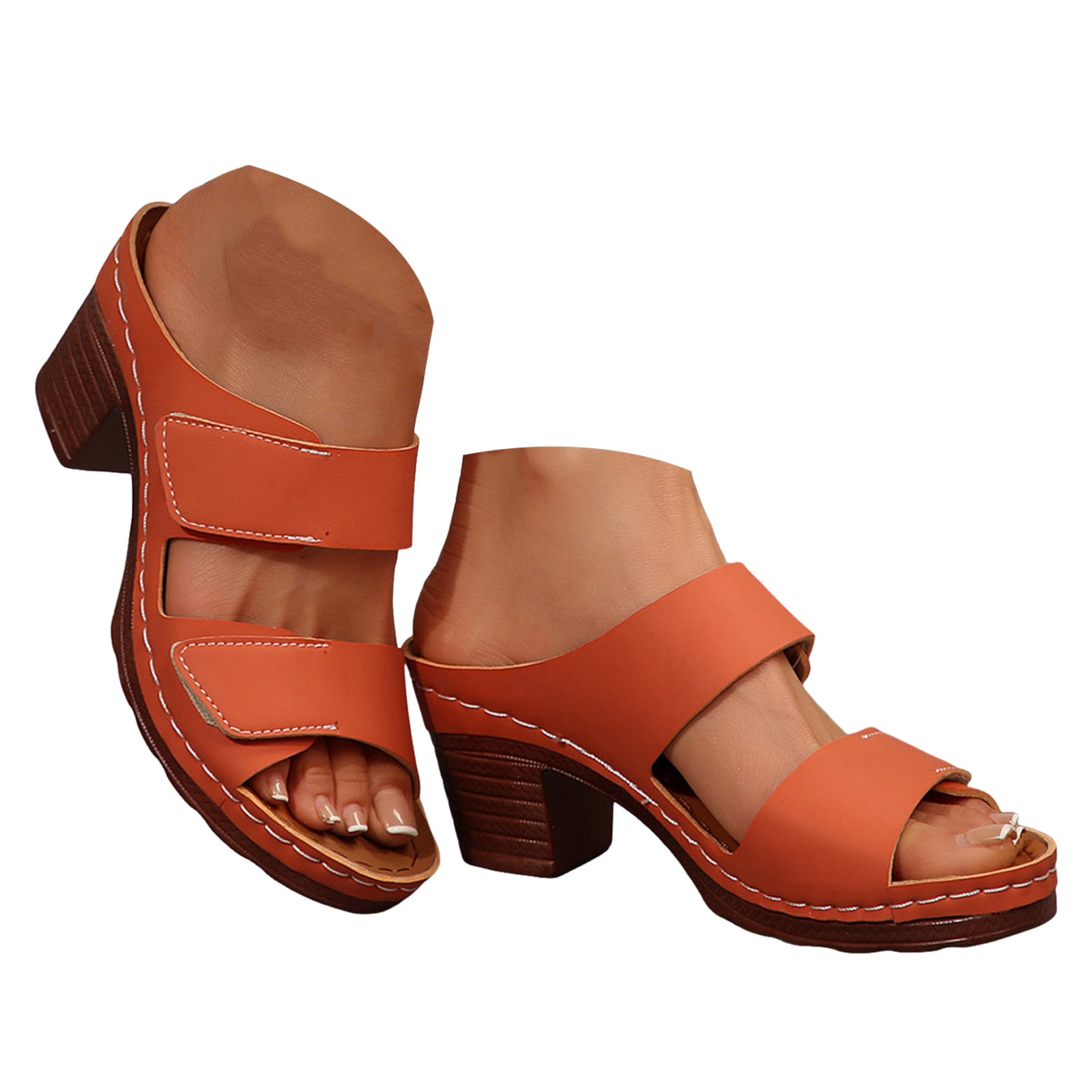 IUJSOY Gladiator Sandals for Women 2025 Open Toe Backless Heels Strappy ...