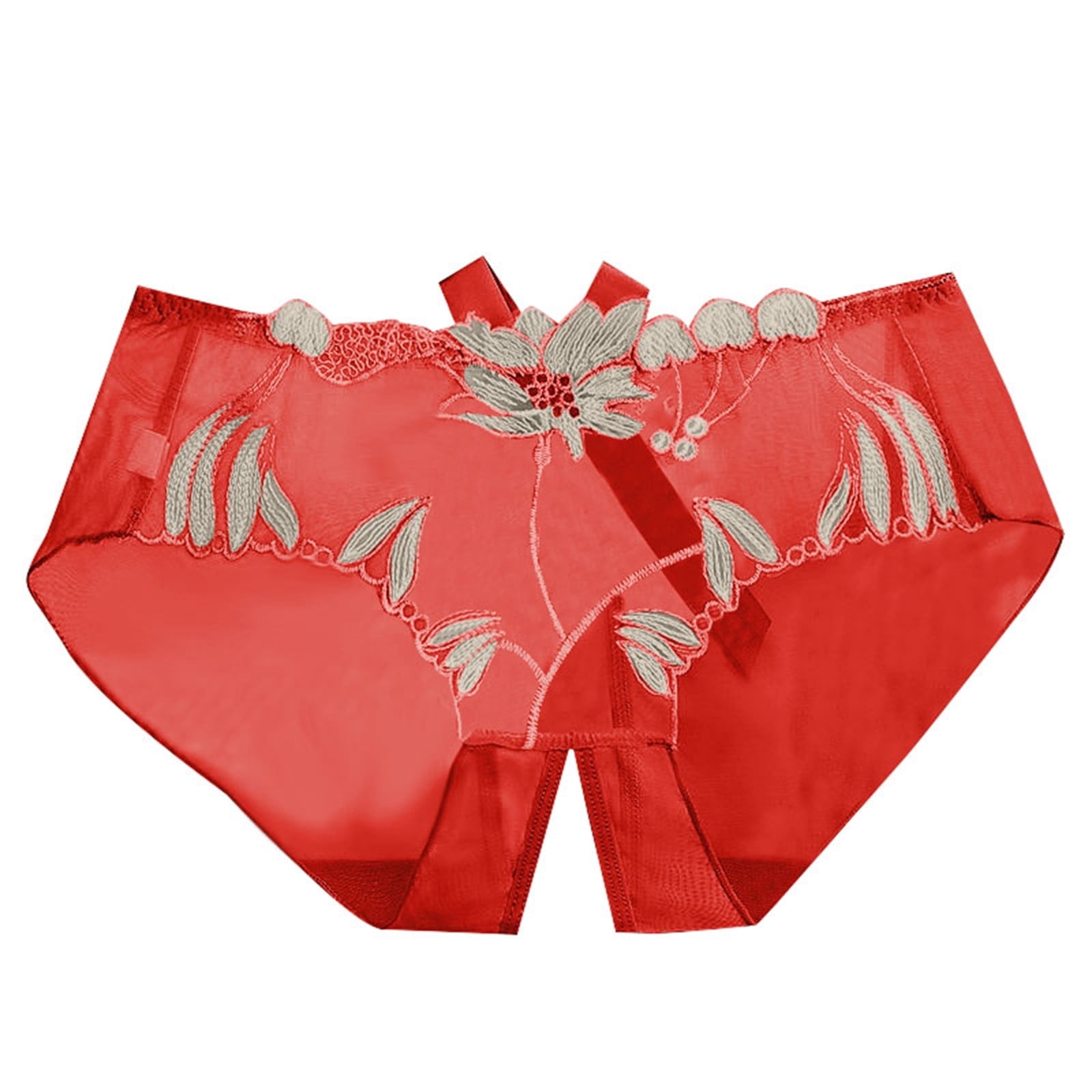 IUJSOY Lace Sexy Thongs Embroidery Transparent Low Rise Underwear Panty ...