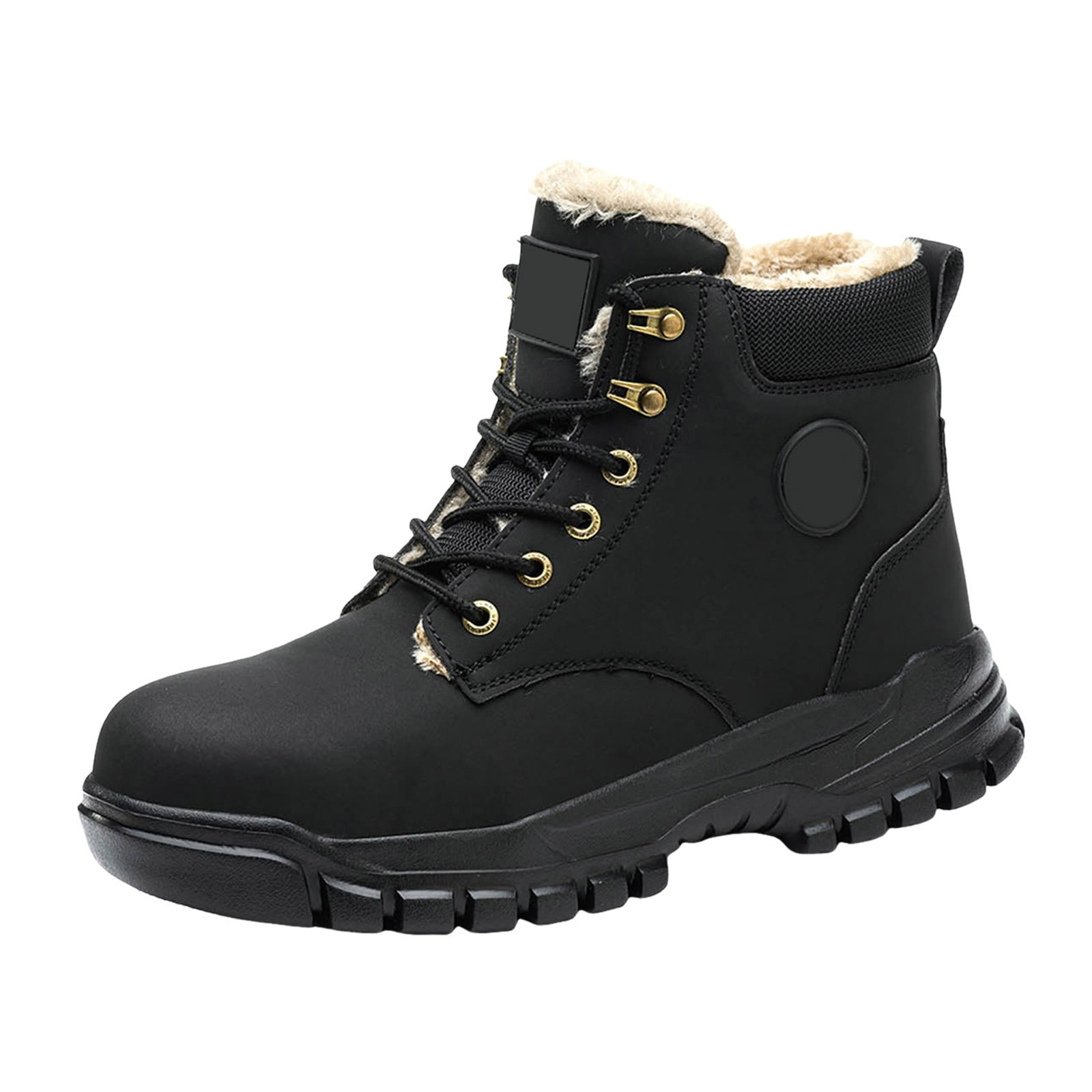 IUJSOY Mens Safety Toe Waterproof Industrial Work Boot Hiking Winter ...