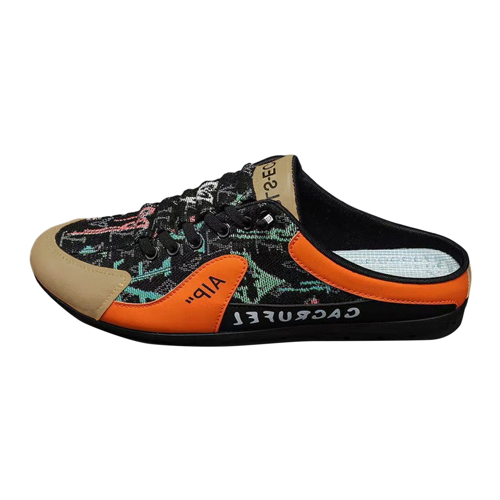 IUJSOY Mules for Men Casual Flats Fashion Backless Sneakers Closed Toe ...