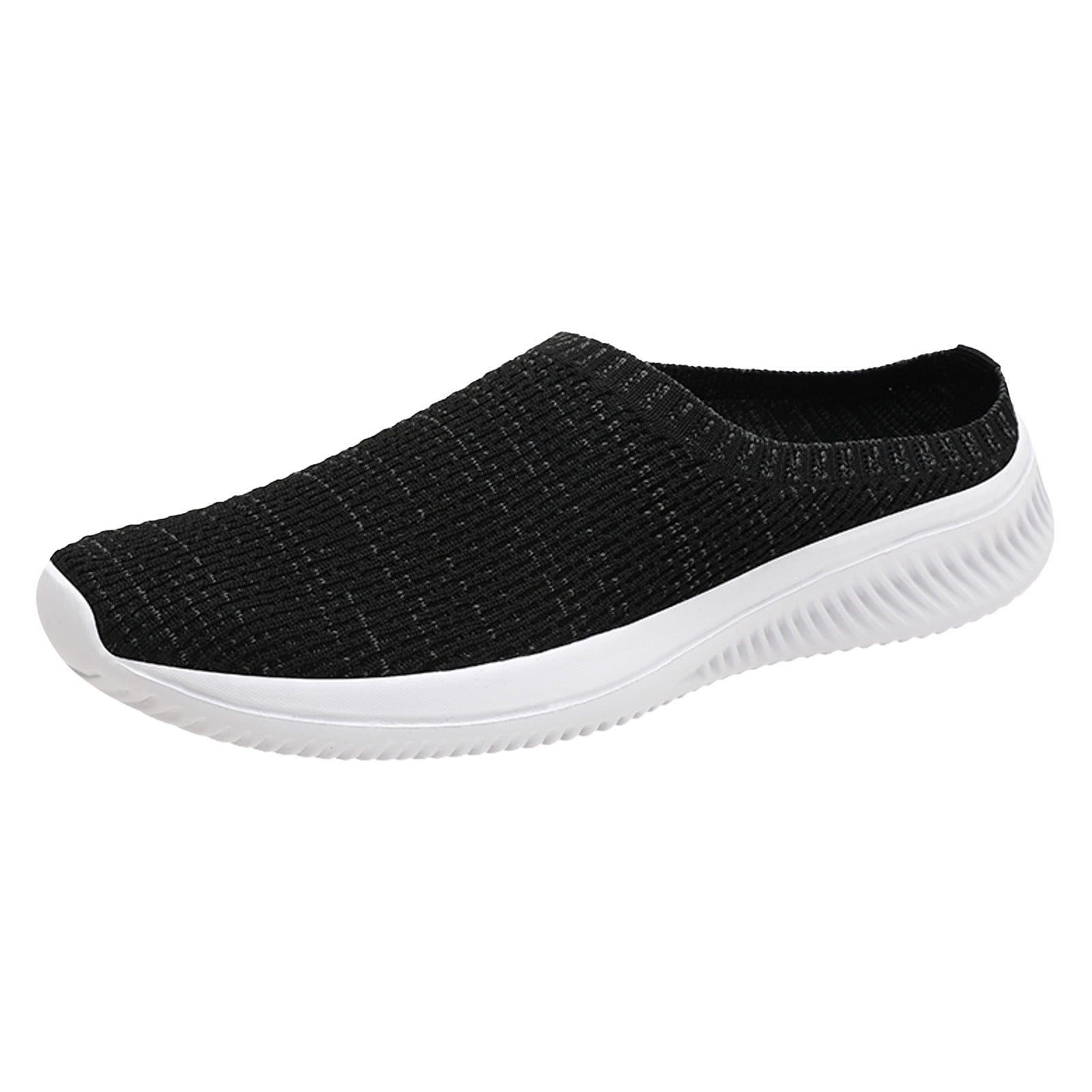 IUJSOY Mules for Men Open Back Sneakers Clog Knit Mesh Slip on Slippers ...