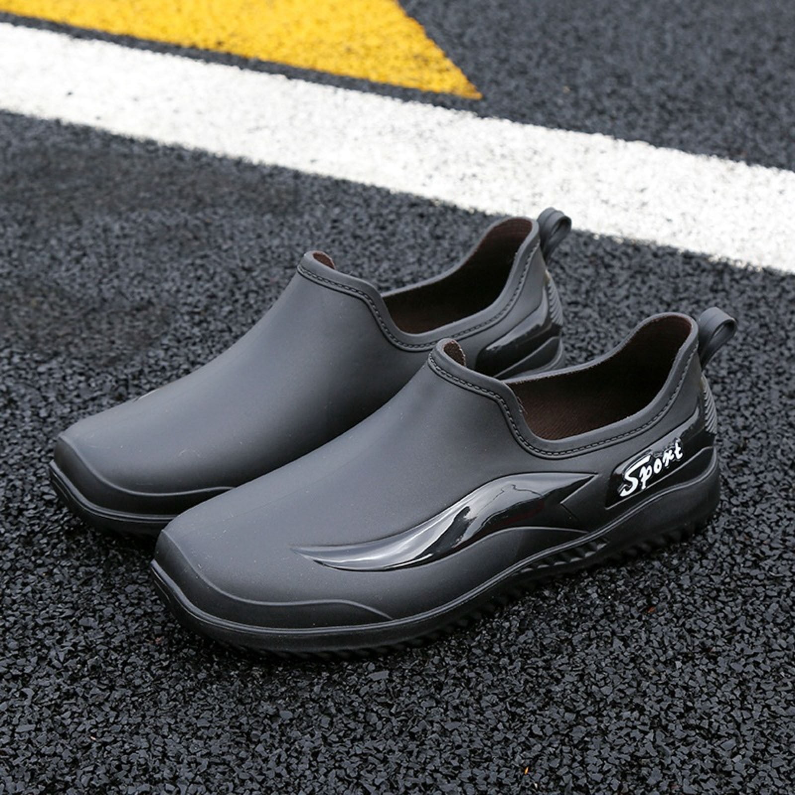 IUJSOY Rain Boots Men Waterproof Garden Shoes Car Wash Footwear Low Top ...