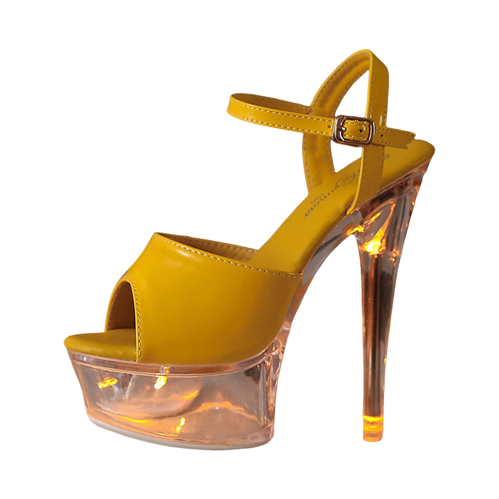 IUJSOY Sexy Clear Platform Sandal Heels for Women 6 in Pole Dance ...
