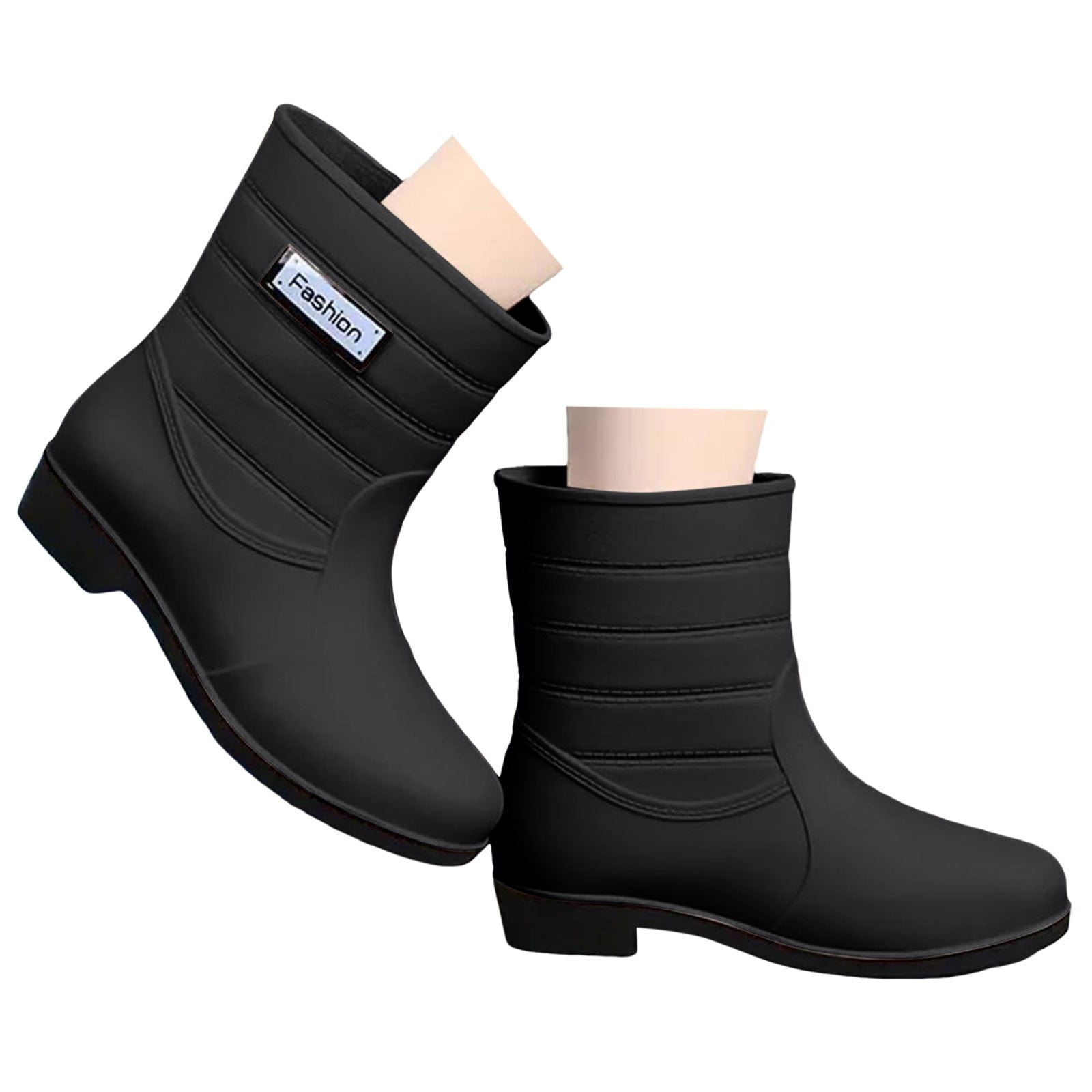 IUJSOY Short Ankle Rain Boots Women Lightweight Chelsea Rainboots ...