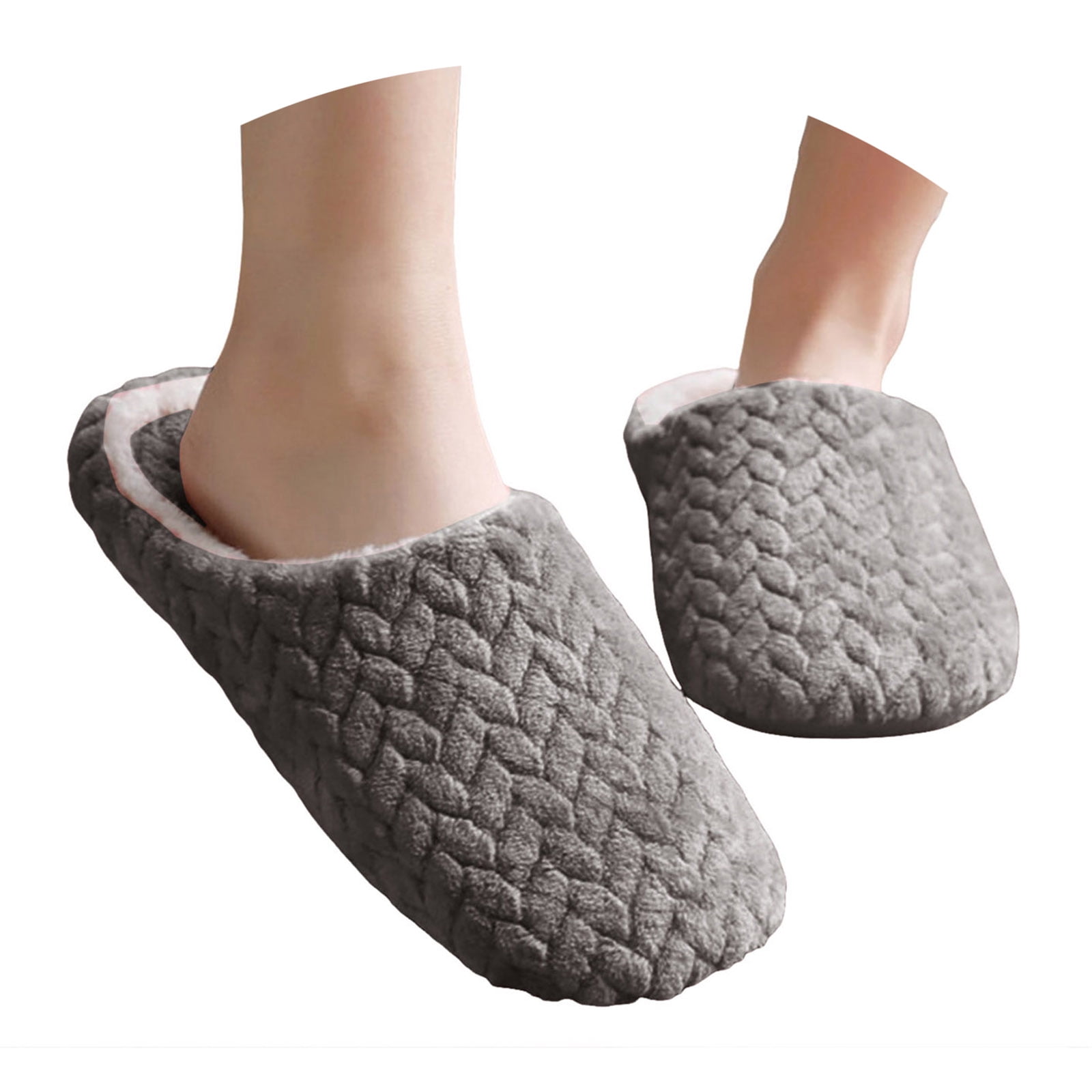 IUJSOY Slippers for Women Fuzzy Soft Lightweight Memory Foam Indoor ...