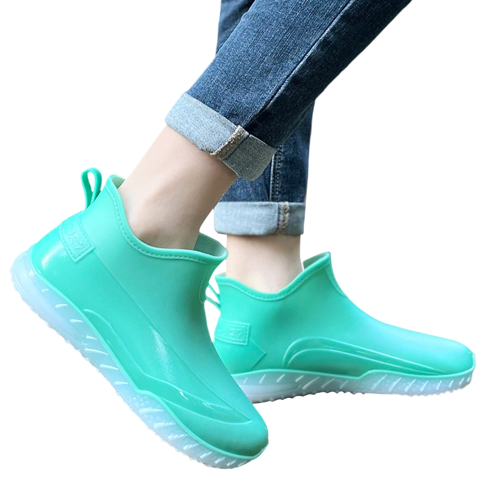 IUJSOY Waterproof Garden Shoes for Women Outdoor Slip on Rain Boots ...