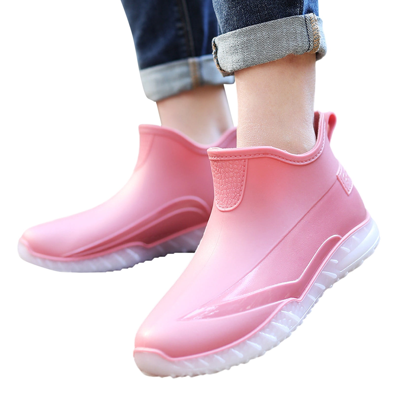IUJSOY Waterproof Garden Shoes for Women Outdoor Slip on Rain Boots ...