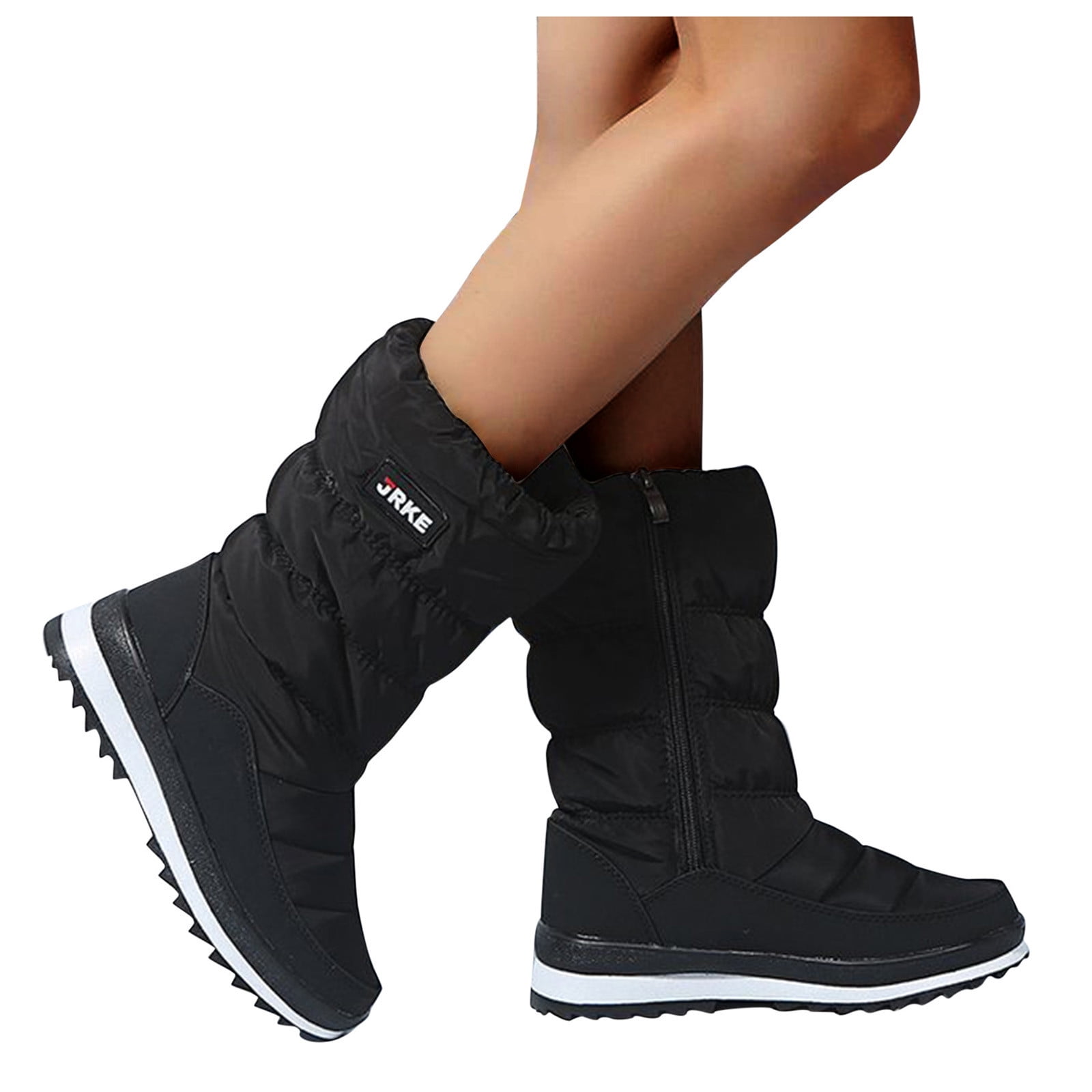 IUJSOY Waterproof Snow Boots for Women Anti-Slip Furry Lined Chunky ...